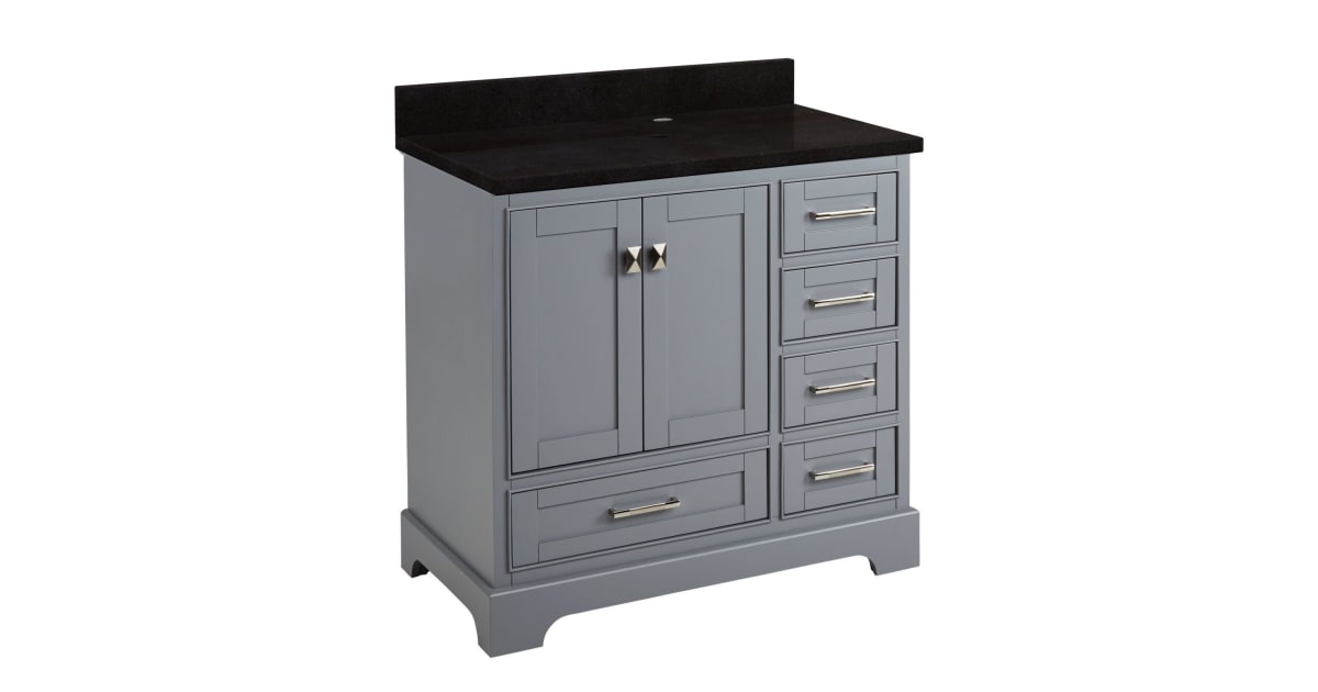 Signature Hardware 480650 Quen 36" Free Standing Single Vanity Set with ...