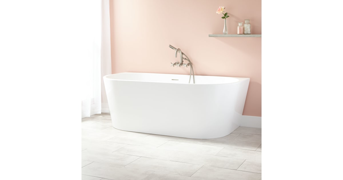 Signature Hardware 480864 Arrington 59" Acrylic Soaking Tub with ...