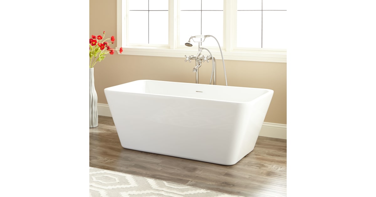 Signature Hardware 480871 Baxter 53" Acrylic Soaking Freestanding Tub ...