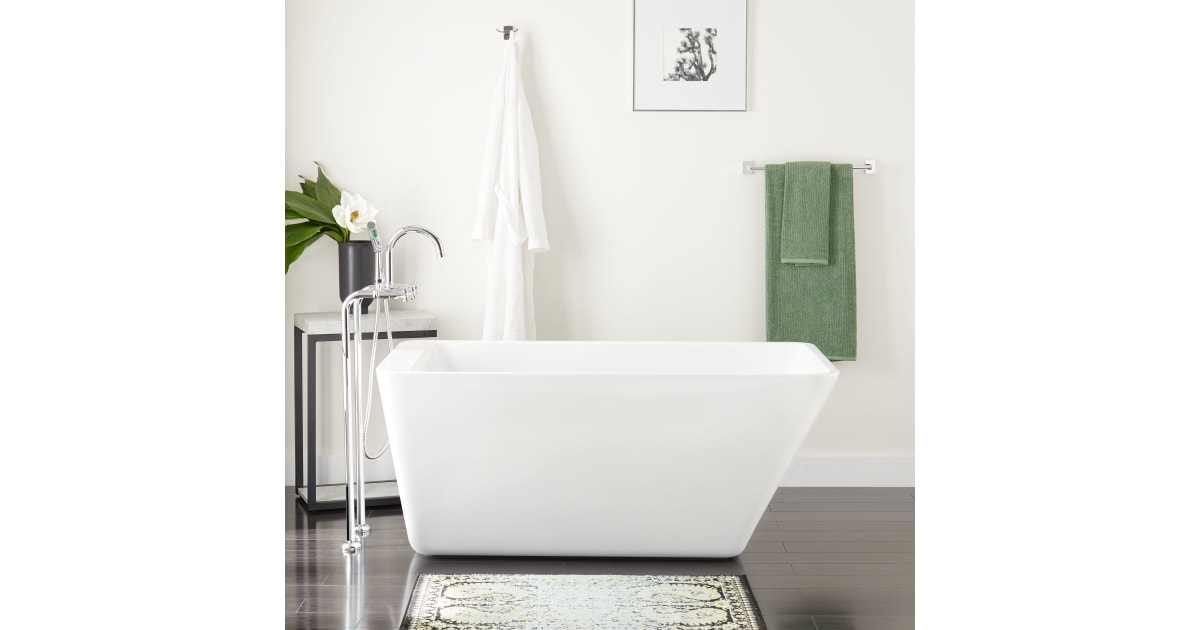 Signature Hardware 481044 Jaidyn 67" Acrylic Soaking Tub with ...