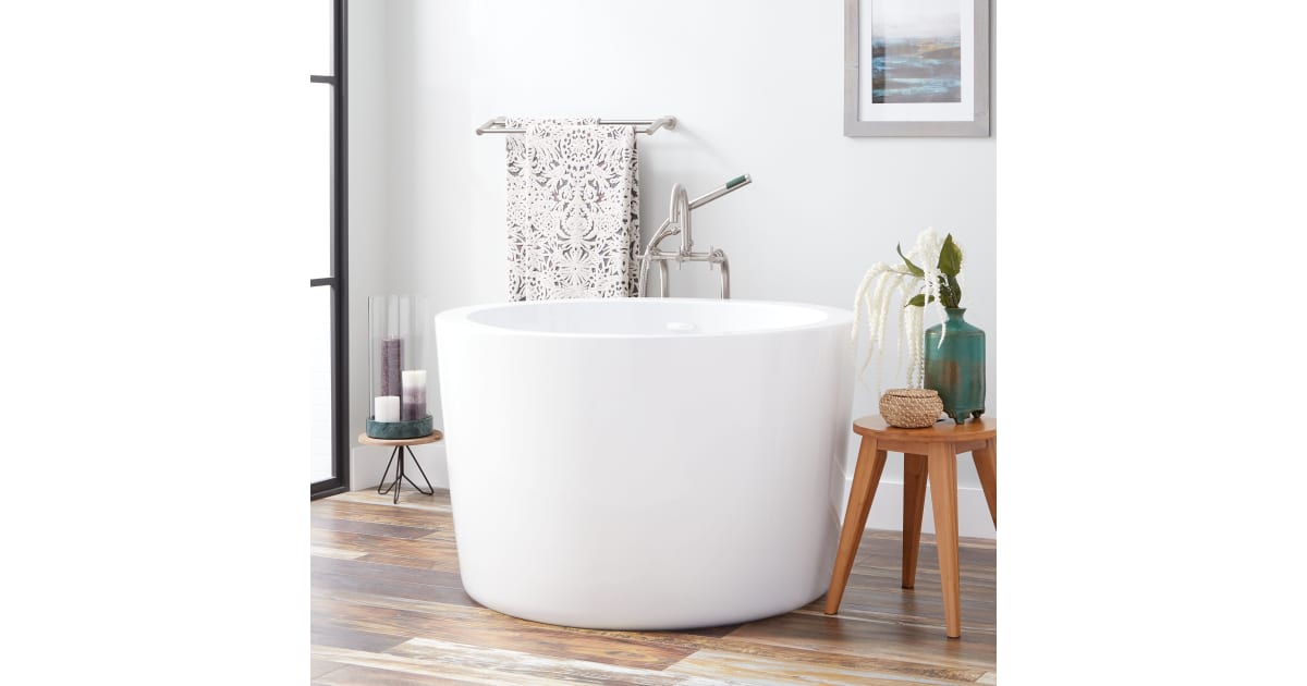 Signature Hardware 481101 Siglo 41" Acrylic Japanese Soaking Tub with ...
