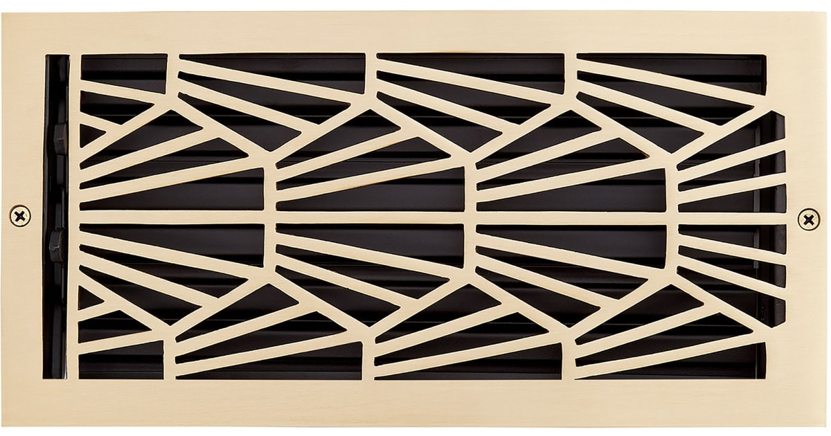 Signature Hardware 481998 Binney Brass Wall Register - 6" x 12 ...