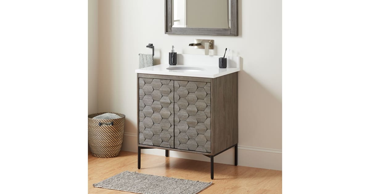 Signature Hardware 482291 Devora 30" Free Standing Single Vanity Set ...