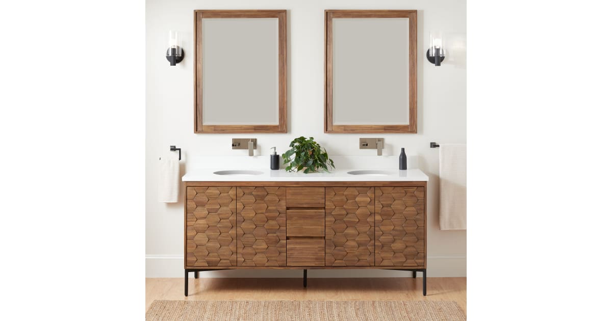 Signature Hardware 482357 Devora 72" Free Standing Double Vanity Set ...