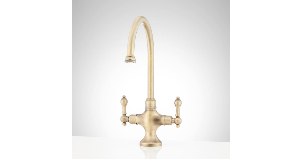 Signature Hardware 482588 Isabel 1.8 GPM Double Handle Single Hole Bar ...