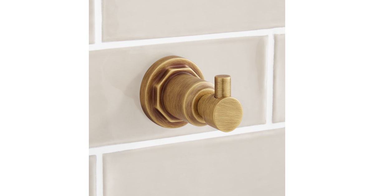 Signature Hardware SHGFRHAGBR Greyfield Single Robe Hook | Ferguson Home