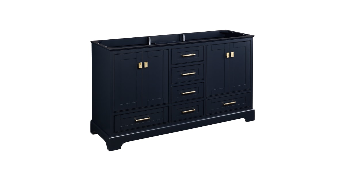 Signature Hardware 482900 Quen 60" Freestanding Double Basin Vanity ...
