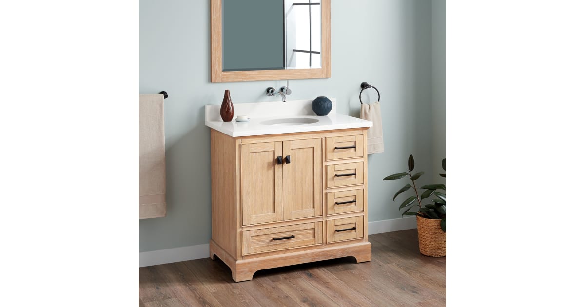 Signature Hardware 483408 Quen 36" Free Standing Single Basin Vanity ...