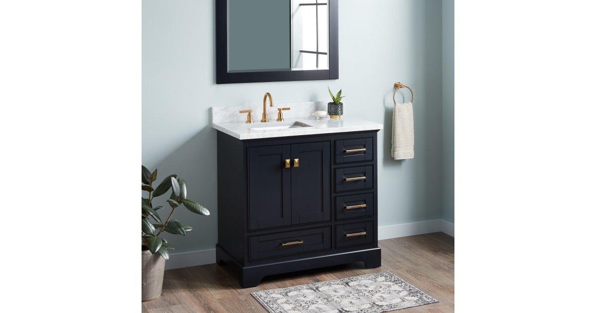 Signature Hardware 483417 Quen 36" Freestanding Single Basin Vanity Set ...