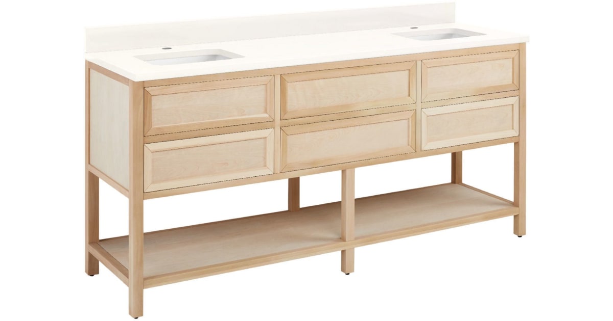 Signature Hardware 483658 Robertson 72" Freestanding Mahogany Double ...