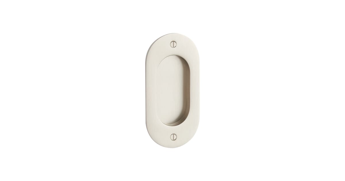 Signature Hardware 483741 4" Elongated Oval Recessed Pocket Door Pull ...