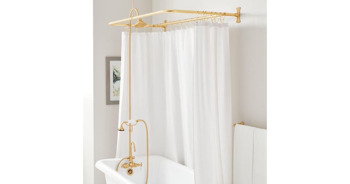 Signature Hardware 483853 Gooseneck Wall Mount Tub and Shower ...
