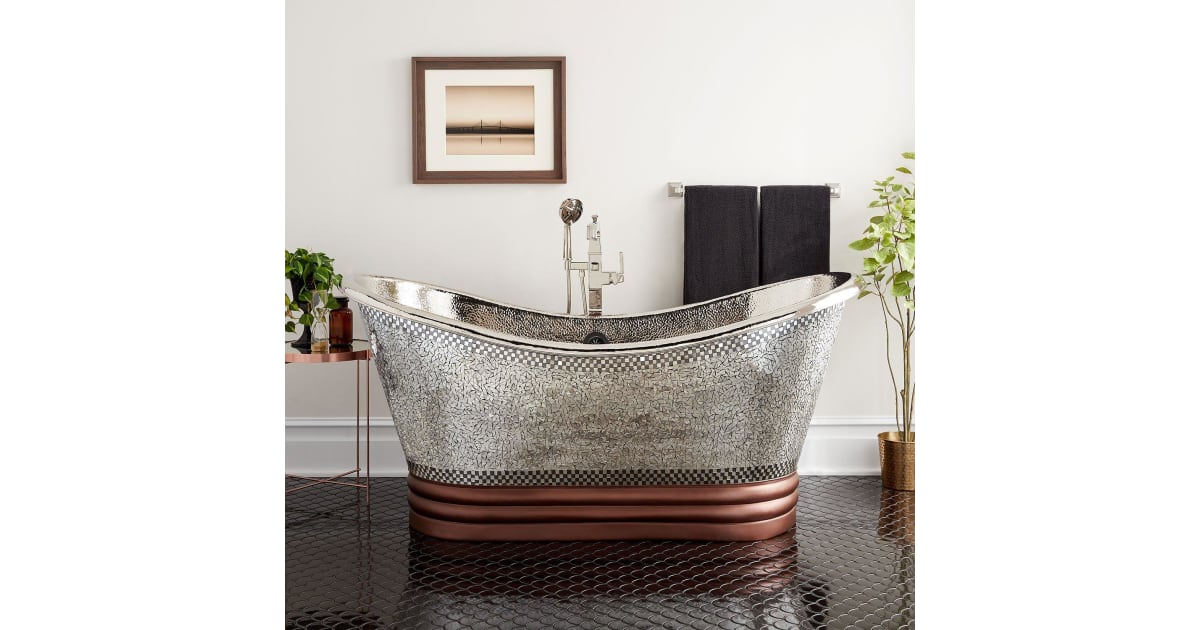 Signature Hardware 484138 Anastasia 71" Free Standing Copper Soaking ...