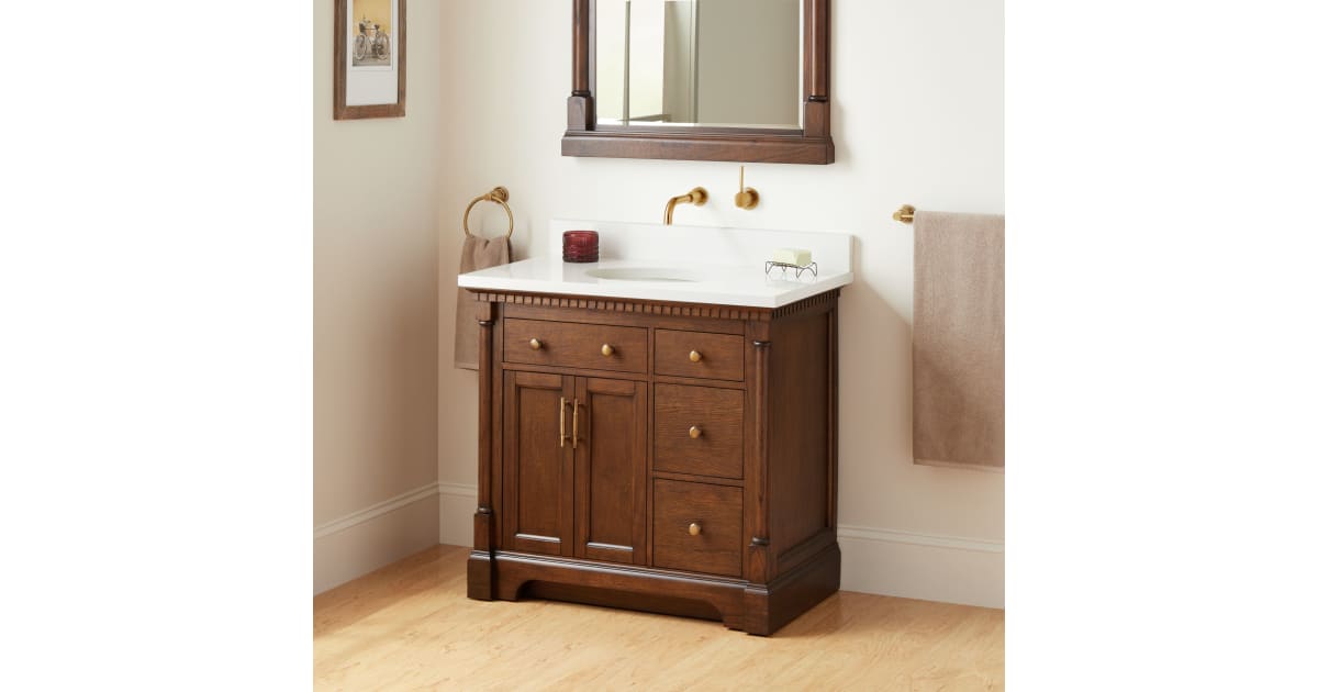 Signature Hardware 484344 Claudia 36" Single Basin Vanity Set with ...