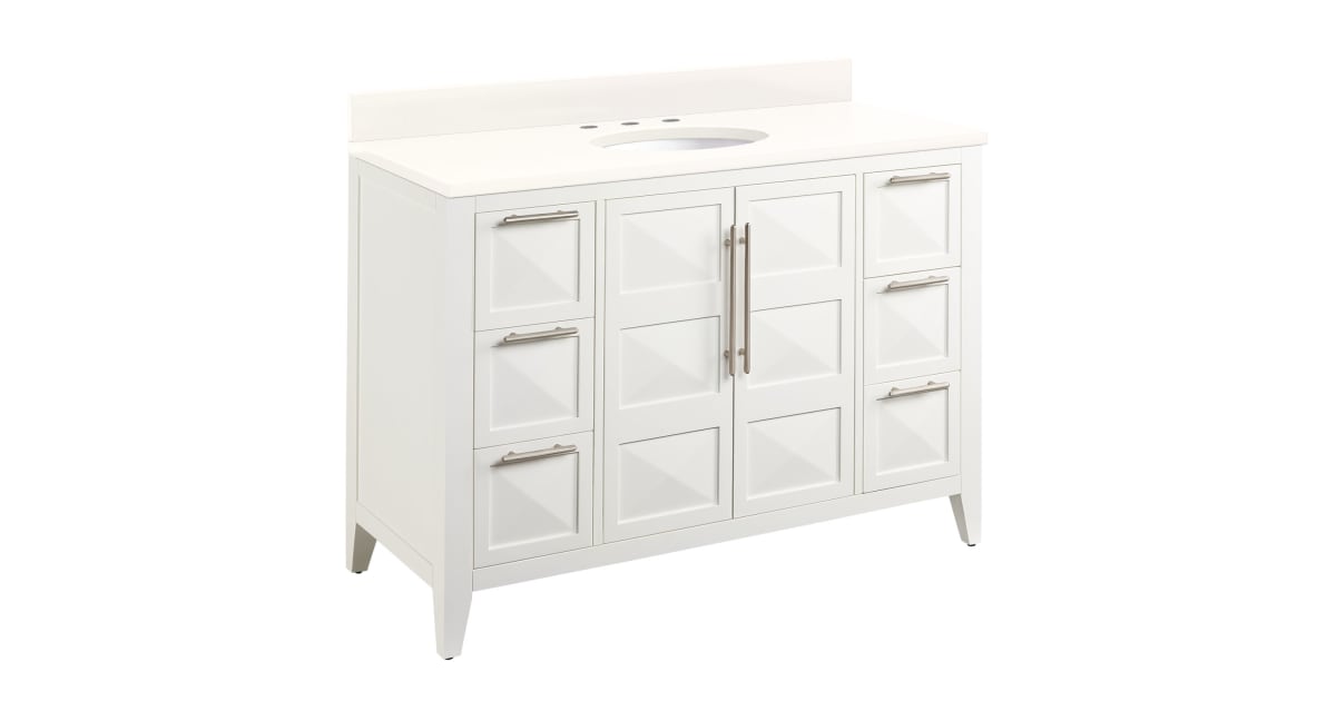 Signature Hardware 484544 Holmesdale 48" Freestanding Mahogany Single ...
