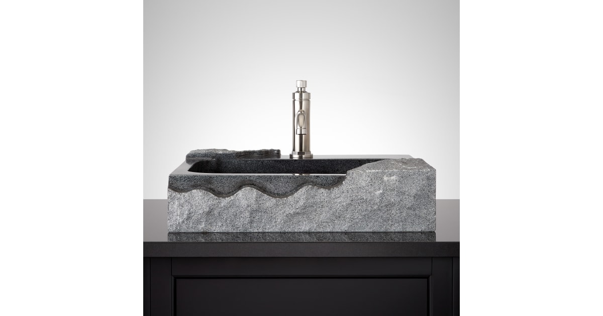 Signature Hardware 484616 Ardwick 22" Rectangular Granite Vessel ...