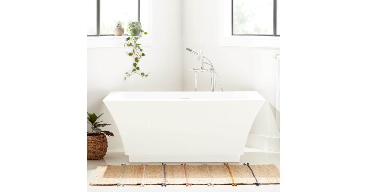 Signature Hardware 484651 Leland 59" Free Standing Acrylic Soaking Tub ...