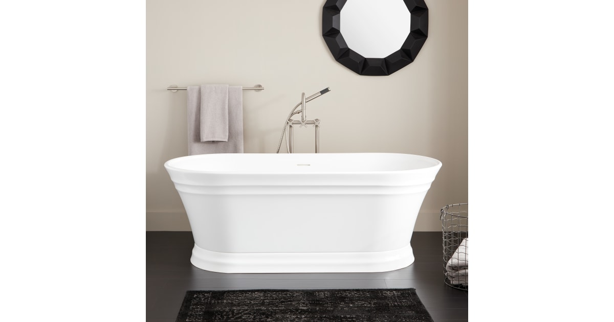 Signature Hardware 484656 Odenwald 67" Acrylic Soaking Tub with ...