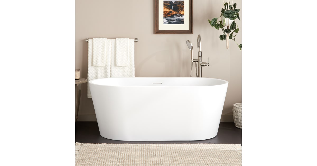 Signature Hardware 484658 Eden 67" Acrylic Soaking Freestanding Tub ...
