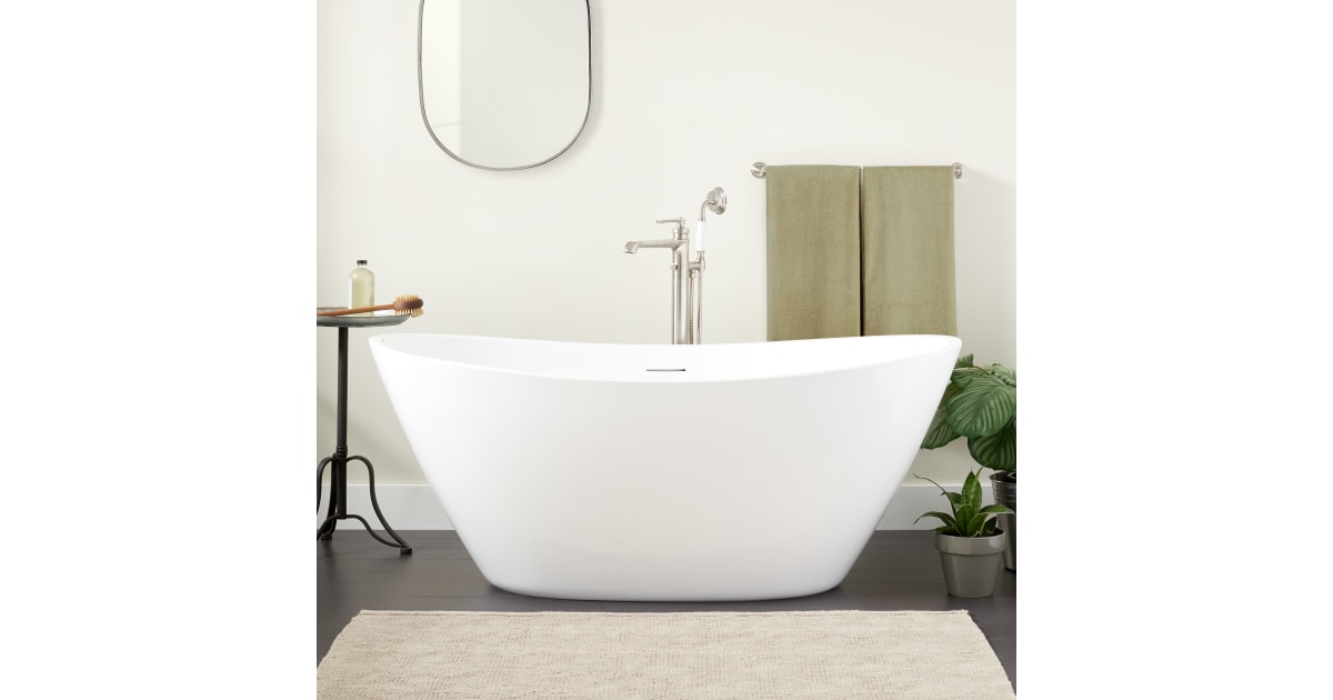 Signature Hardware 484664 Treece 66" Acrylic Freestanding Tub with ...