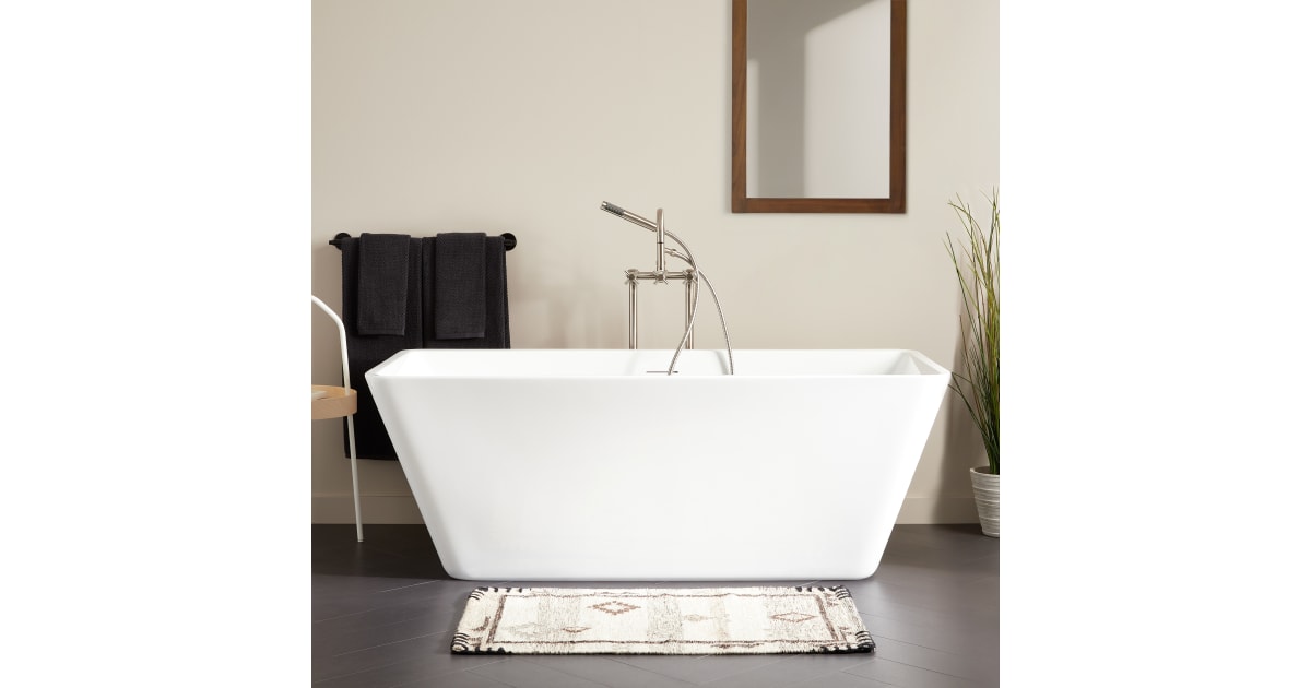 Signature Hardware 484666 Laxson 65" Acrylic Soaking Freestanding Tub ...