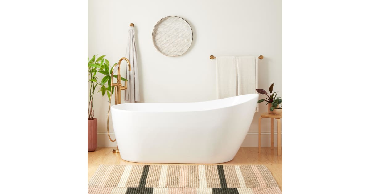 Signature Hardware 484669 Sheba 66" Acrylic Soaking Slipper ...