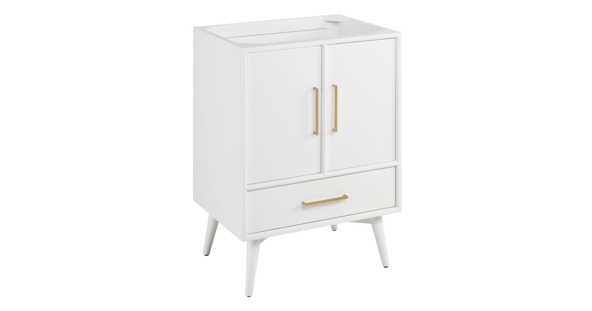 Signature Hardware 484989 Novak 24" Freestanding Mahogany Single Basin ...