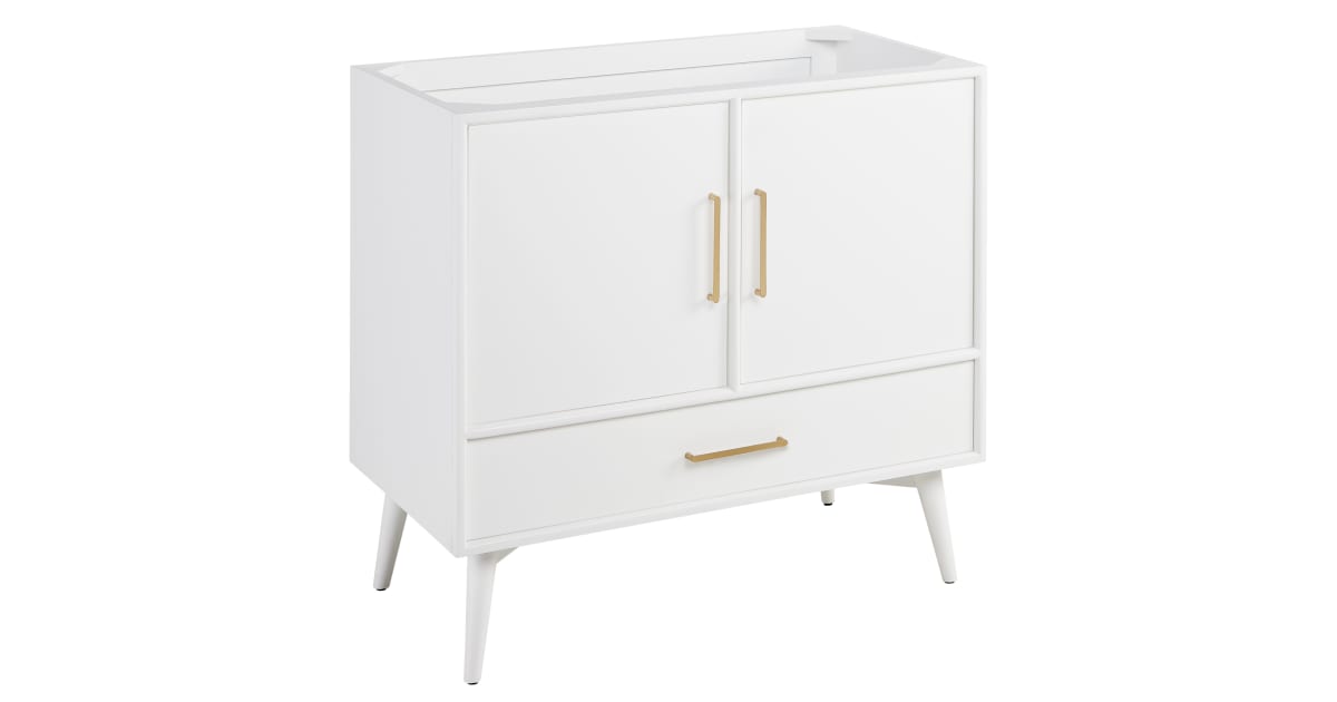 Signature Hardware 484991 Novak 36" Freestanding Mahogany Single Basin ...