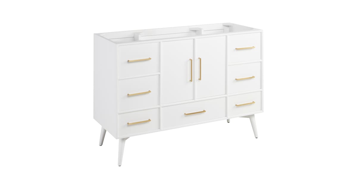 Signature Hardware 484992 Novak 48" Freestanding Mahogany Single Basin ...