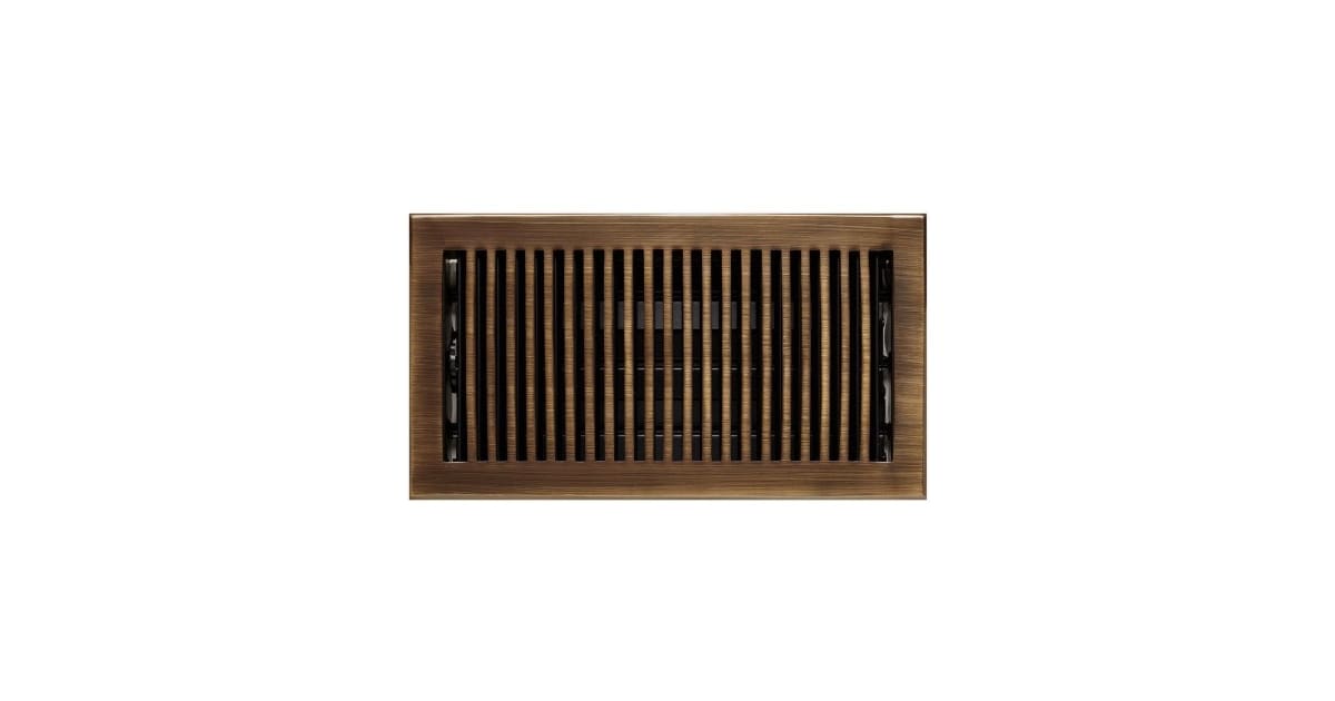 Signature Hardware 485465 6" x 10" Brass Floor Register | Ferguson Home