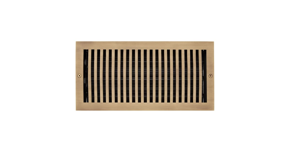 Signature Hardware 485476 6" x 14" Brass Wall Register | Build.com