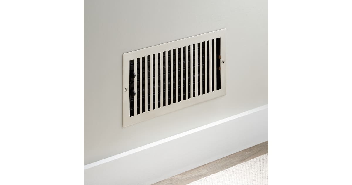 Signature Hardware 489252 Modern Steel Oversized Wall Register - 6" x ...