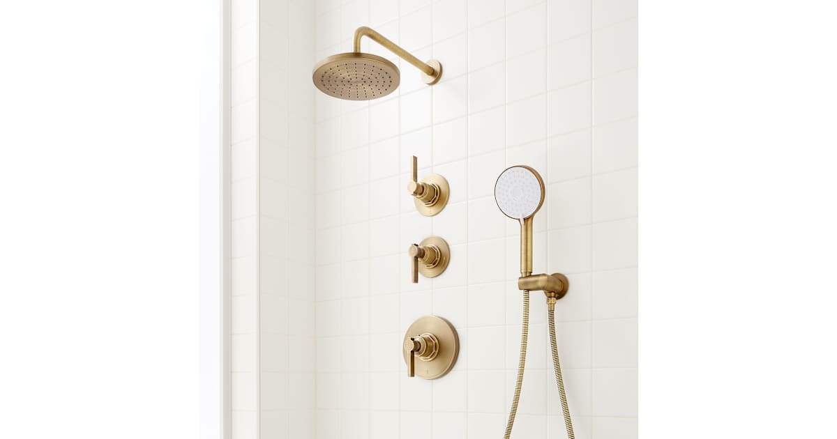 Signature Hardware SHK497974 Greyfield Thermostatic Shower System with ...