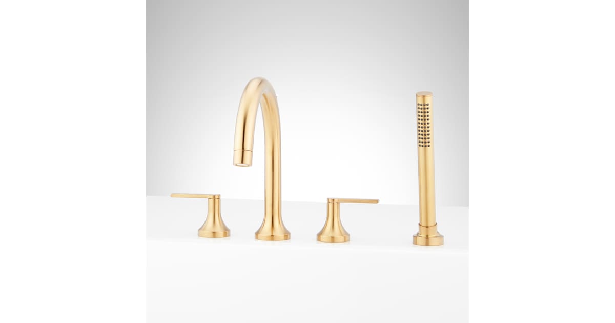 Signature Hardware SHK498283 Lentz Deck Mounted Roman Tub Filler with ...