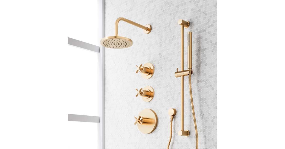 Signature Hardware SHK498398 Vassor Thermostatic Shower System with ...