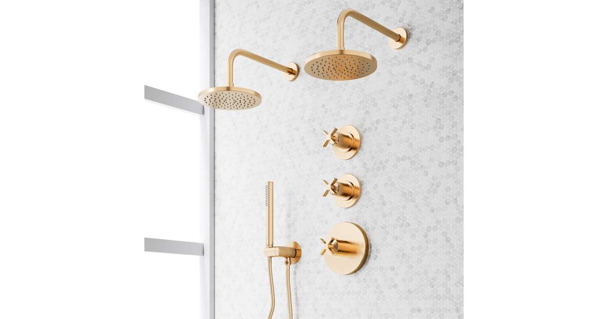 Signature Hardware SHK498403 Vassor Thermostatic Shower System with ...