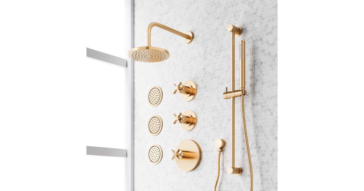 Signature Hardware SHK498418 Vassor Thermostatic Shower System with ...