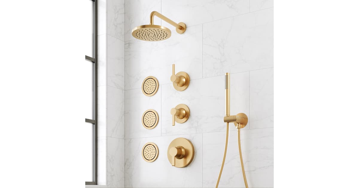 Signature Hardware SHK498507 Lentz Thermostatic Shower System with ...