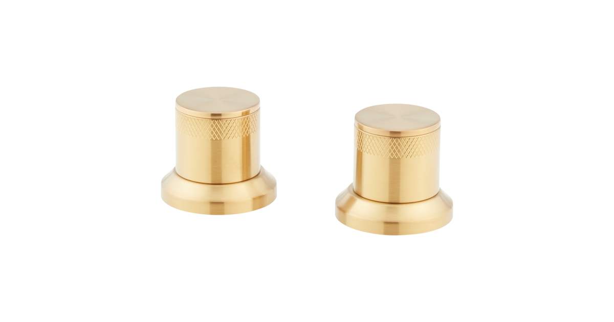 Signature Hardware SHLZ4RTKNOBBG Lentz Knob Roman Tub Faucet Handles ...