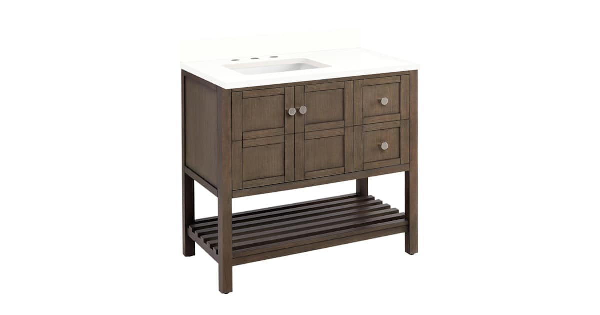 Signature Hardware 559017 Olsen 36" Freestanding Single Basin Vanity ...