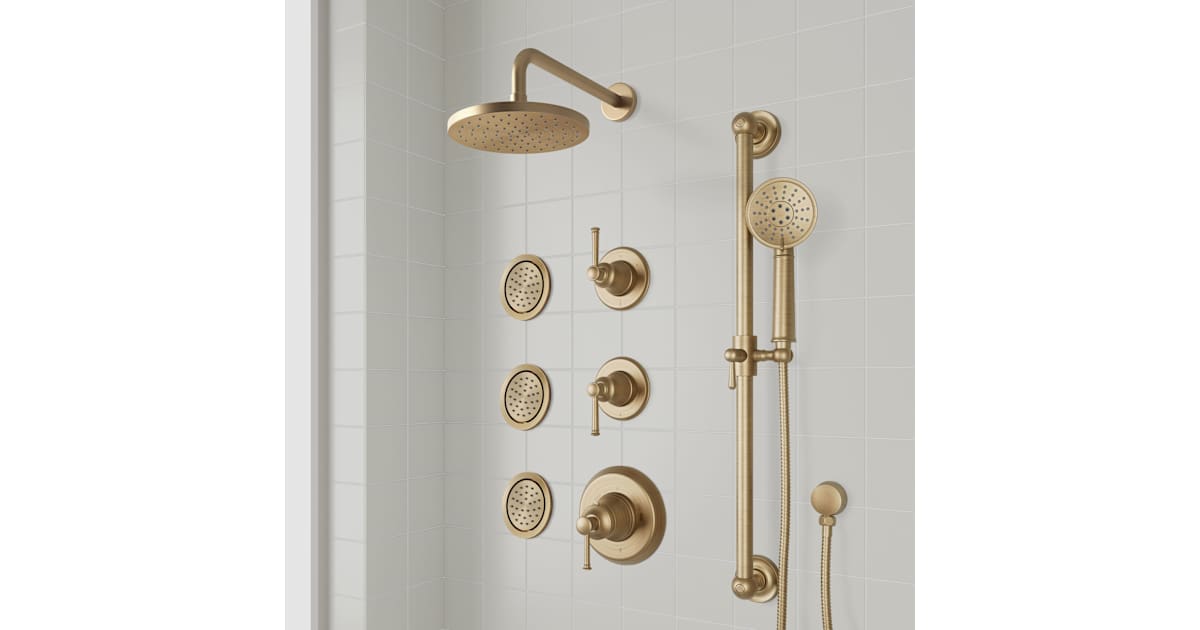 Signature Hardware SHK559417 Beasley Thermostatic Shower System with ...