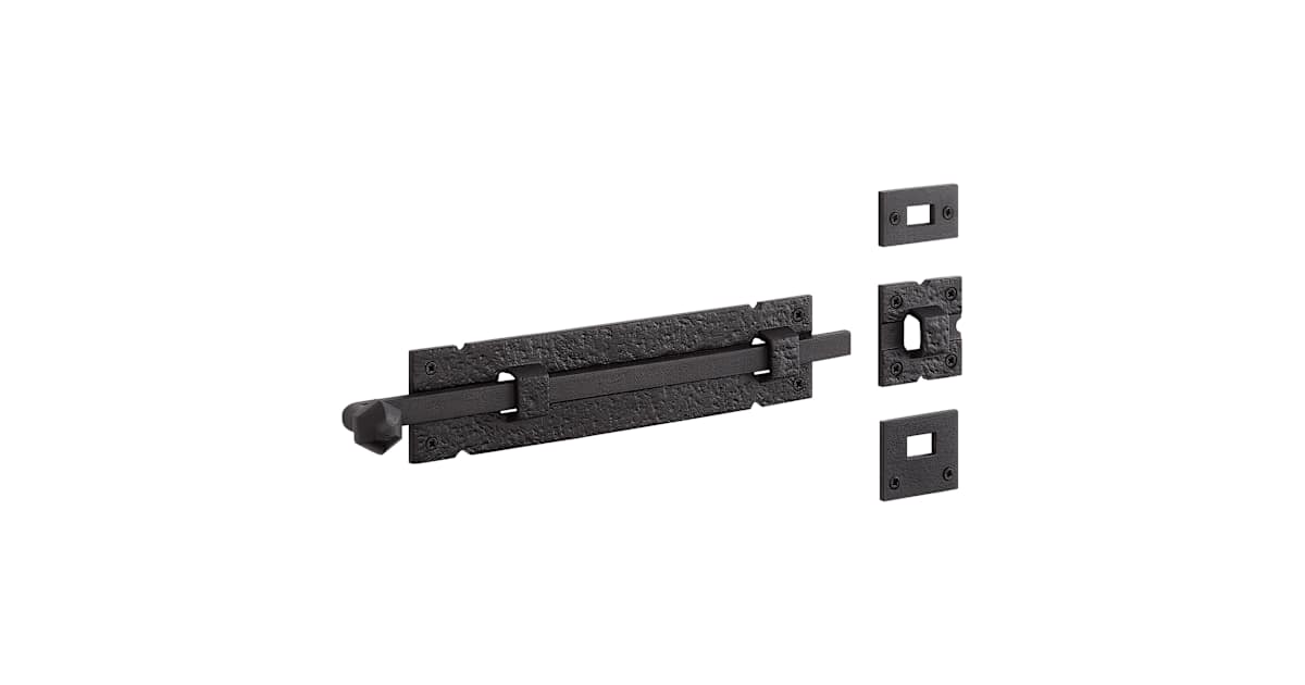 Signature Hardware 560282 12" Antura Cast Iron Dual-Mount Slide Bolt ...