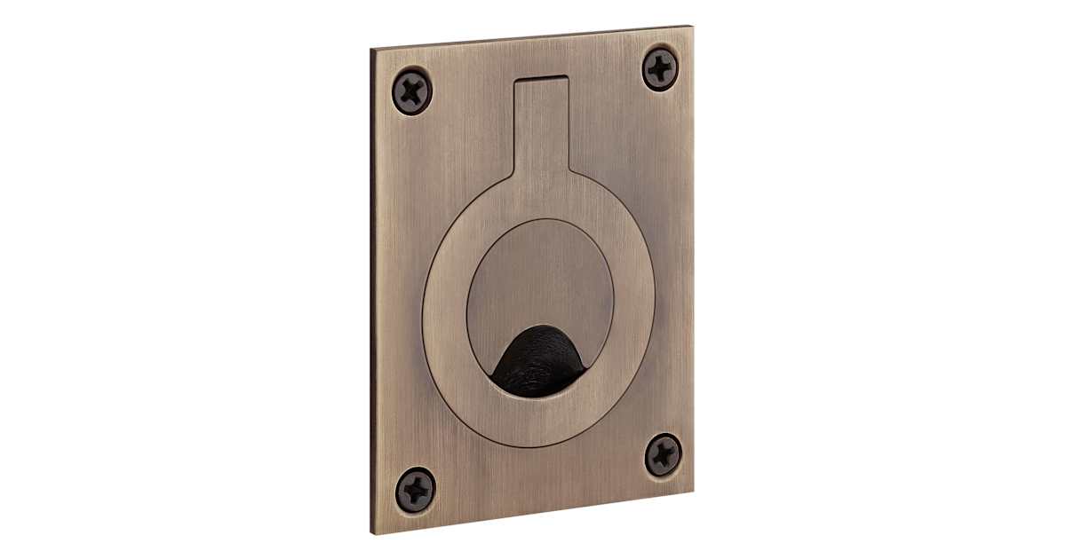 Signature Hardware 560302 Evandrus 2-1/4" Wide Brass Recessed Pocket Door Ring Pull | Ferguson Home