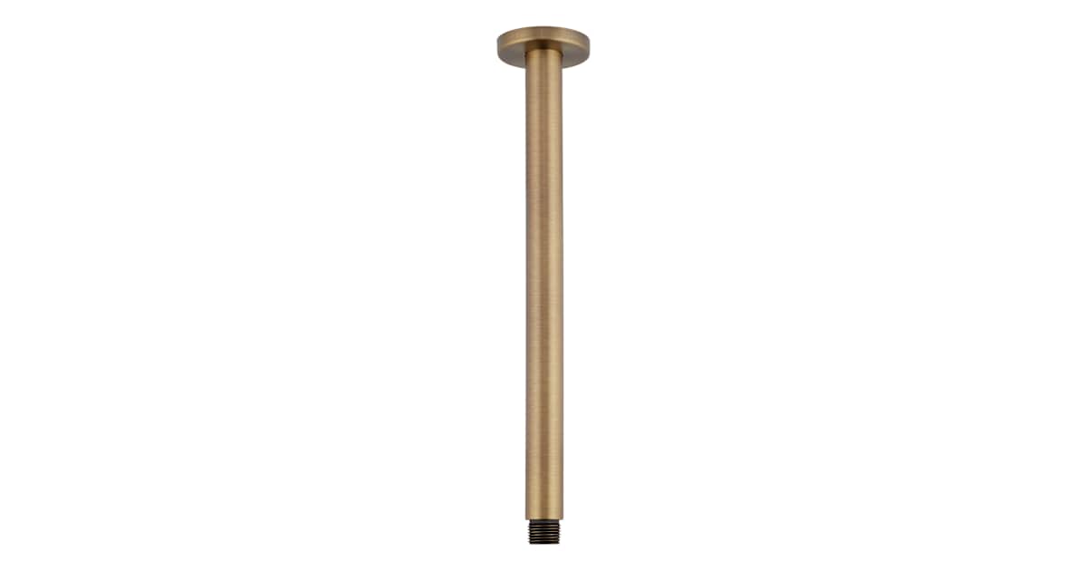 Signature Hardware SHRSC120AGBR 12" Round Ceiling-Mount Shower Arm with ...