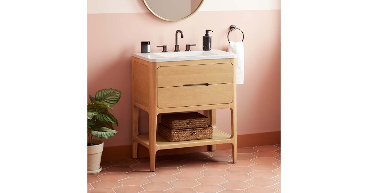 Signature Hardware 560461 Rheya 30" Console Single Basin Vanity Set ...