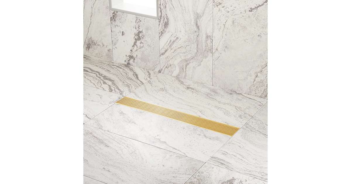 Signature Hardware SH43936078BG 36" Patterned Linear Shower Drain ...