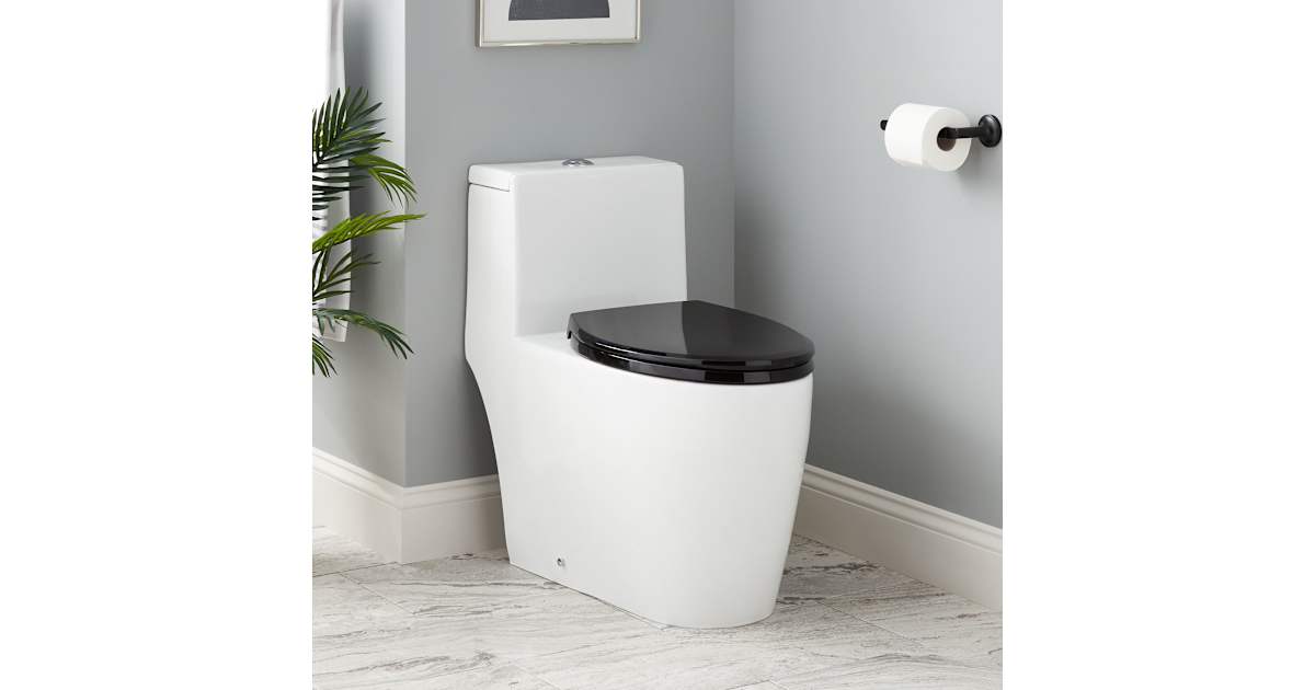 Signature Hardware SHK481677 Sitka 1.28 GPF One Piece Elongated Toilet ...