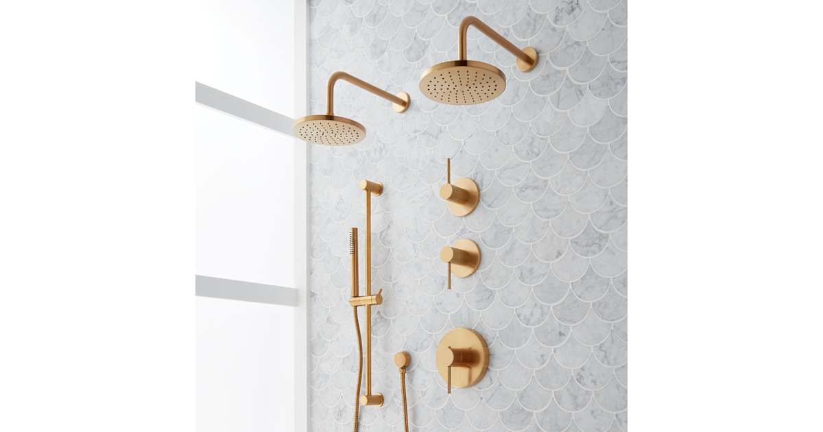 Signature Hardware SHK483783 Lexia Thermostatic Shower System with Dual ...