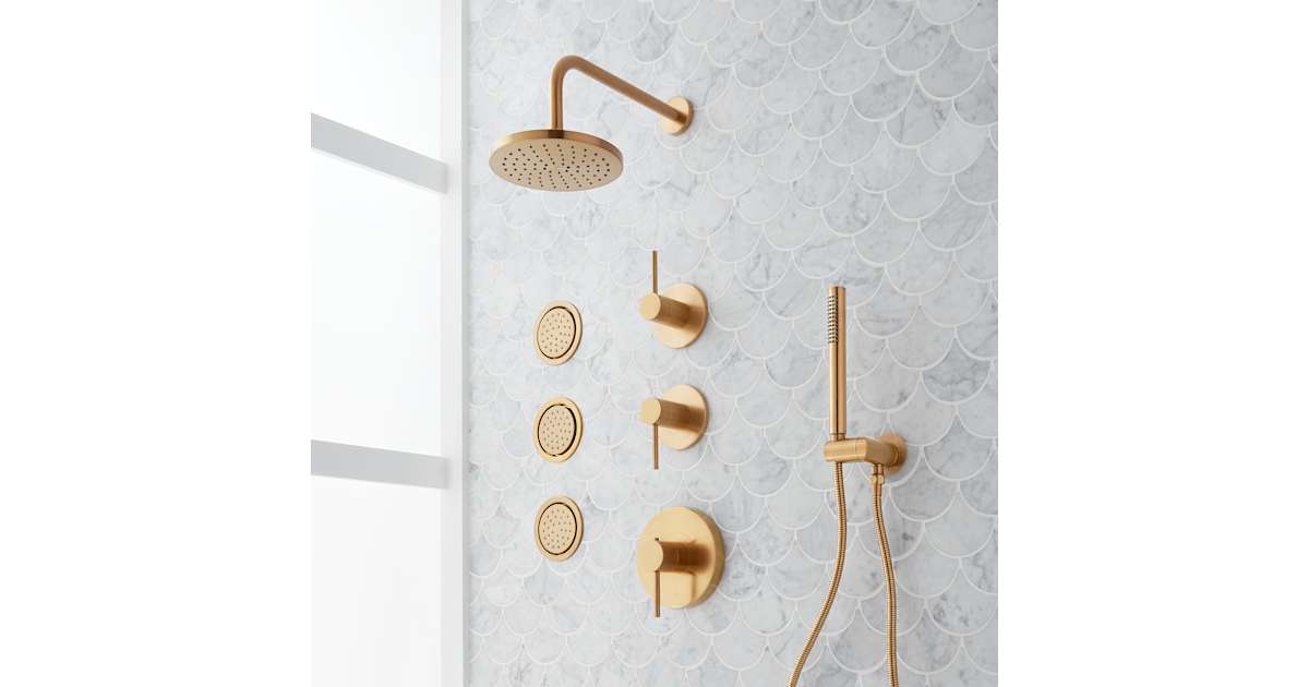 Signature Hardware SHK483787 Lexia Thermostatic Shower System with ...