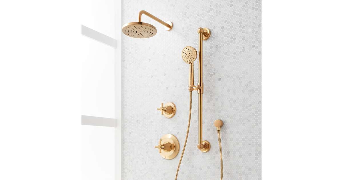 Signature Hardware SHK497710 Elita Pressure Balanced Shower System with ...